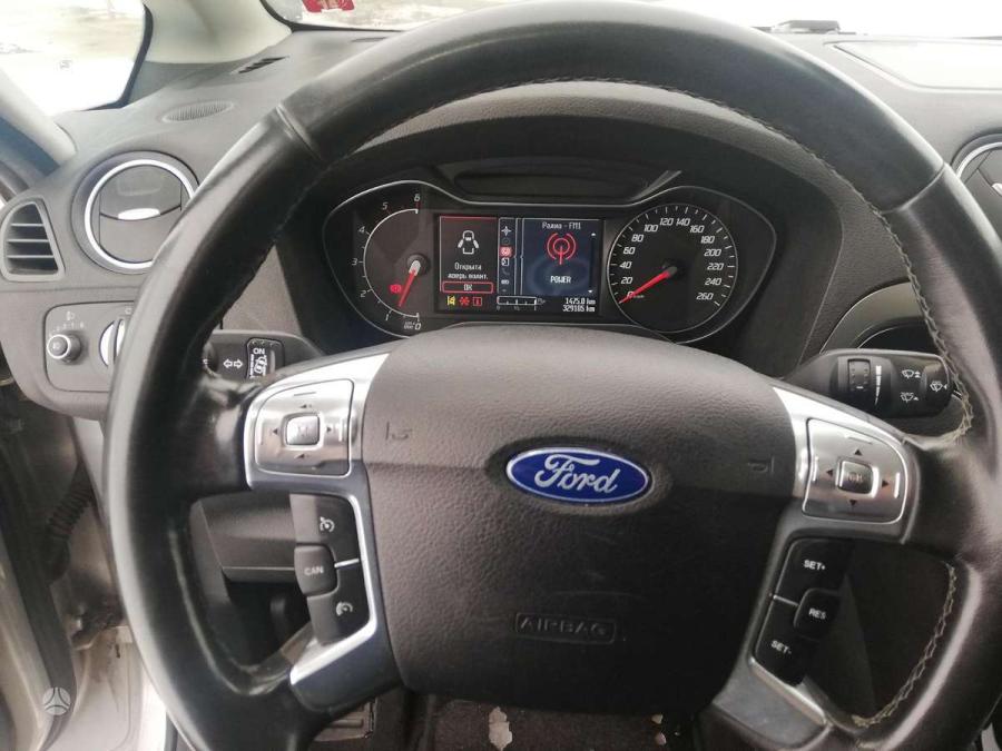 Pelēks Ford S-Max 2011 Utena, ar dzinēja tilpumu 2.00 L un nobraukumu 329 tūkst. km par 4850 €, foto 9 vietnē AUTOMOTO.COM.LV