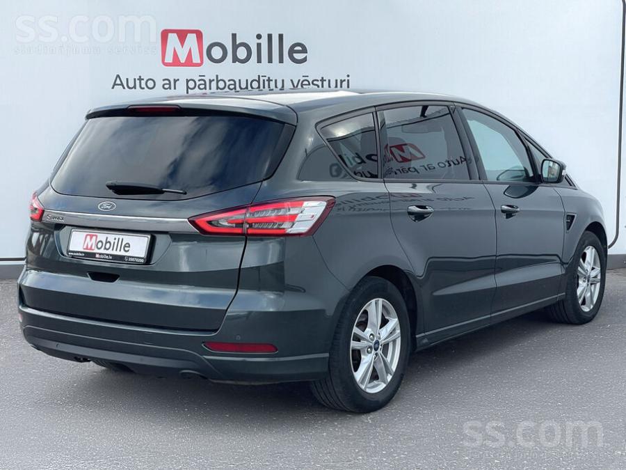 Grey Ford S-Max 2016 in Riga, with an engine capacity of 1.50 L and mileage of 198 thousand km for 2100 €, photo 6 on AUTOMOTO.COM.LV