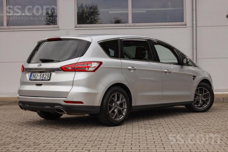 Grey Ford S-Max 2016 in Riga, with an engine capacity of 2.00 L and mileage of 364 thousand km for 6995 €, photo 8 on AUTOMOTO.COM.LV