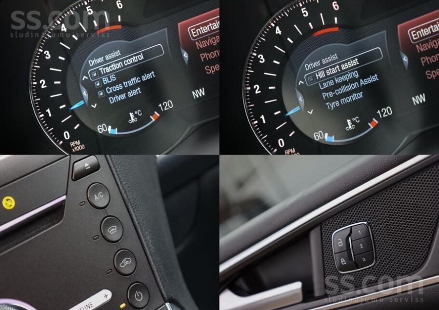 Grey Ford S-Max 2016 in Riga, with an engine capacity of 2.00 L and mileage of 364 thousand km for 6995 €, photo 21 on AUTOMOTO.COM.LV