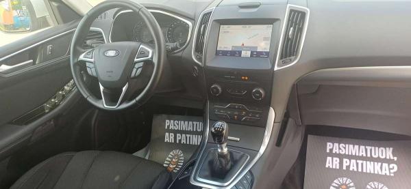 Pelēks Ford S-Max 2018 Kauņa, ar dzinēja tilpumu 2.00 L un nobraukumu 292 tūkst. km par 8349 €, foto 8 vietnē AUTOMOTO.COM.LV