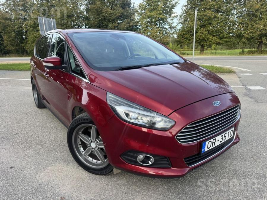 Sarkans Ford S-Max 2016 Ogre, ar dzinēja tilpumu 2.00 L un nobraukumu 262 tūkst. km par 9550 €, foto 5 vietnē AUTOMOTO.COM.LV