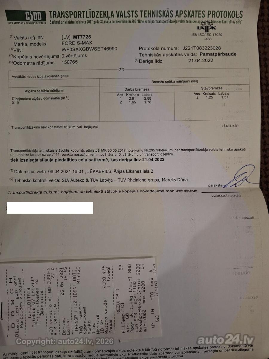 Форд С-Макс 2014 в Екабпилс, объемом двигателя 2.00 л и пробегом 234 тыс. км за 5899 €, фото 16 на AUTOMOTO.COM.LV