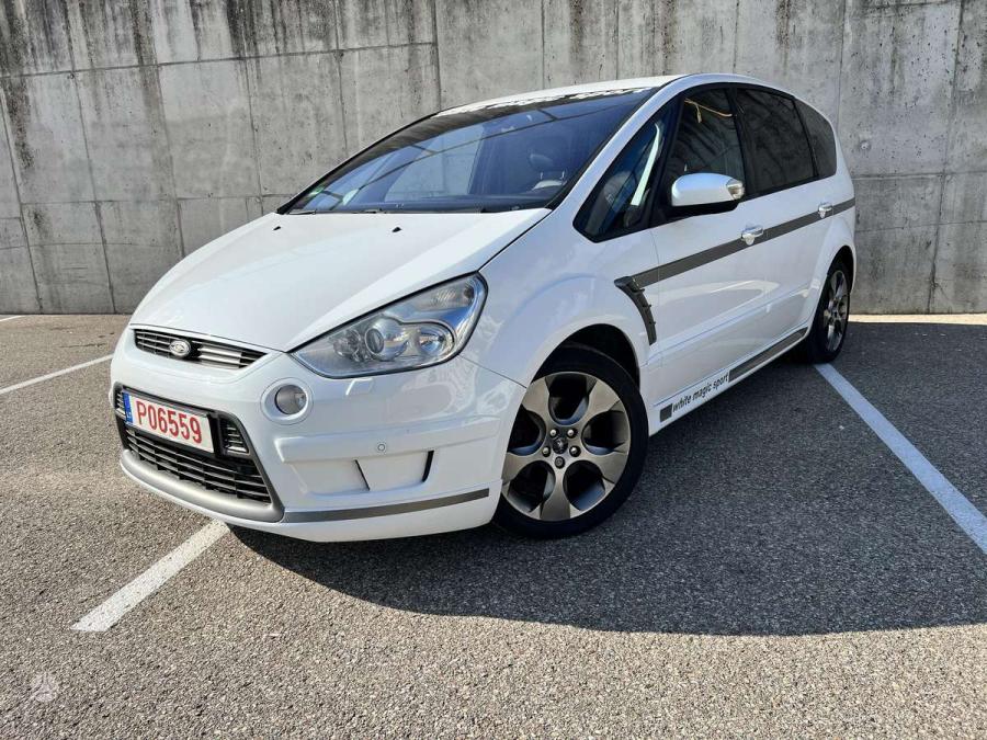 White Ford S-Max 2010 in Vilnius, with an engine capacity of 2.18 L and mileage of 216 thousand km for 4999 €, photo 6 on AUTOMOTO.COM.LV