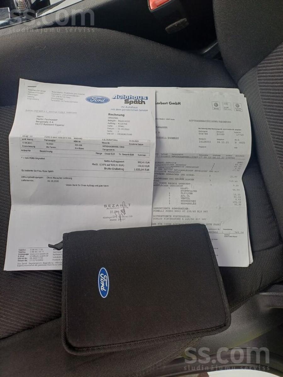 White Ford S-Max 2011 in Daugavpils, with an engine capacity of 2.20 L and mileage of 292 thousand km for 6000 €, photo 18 on AUTOMOTO.COM.LV