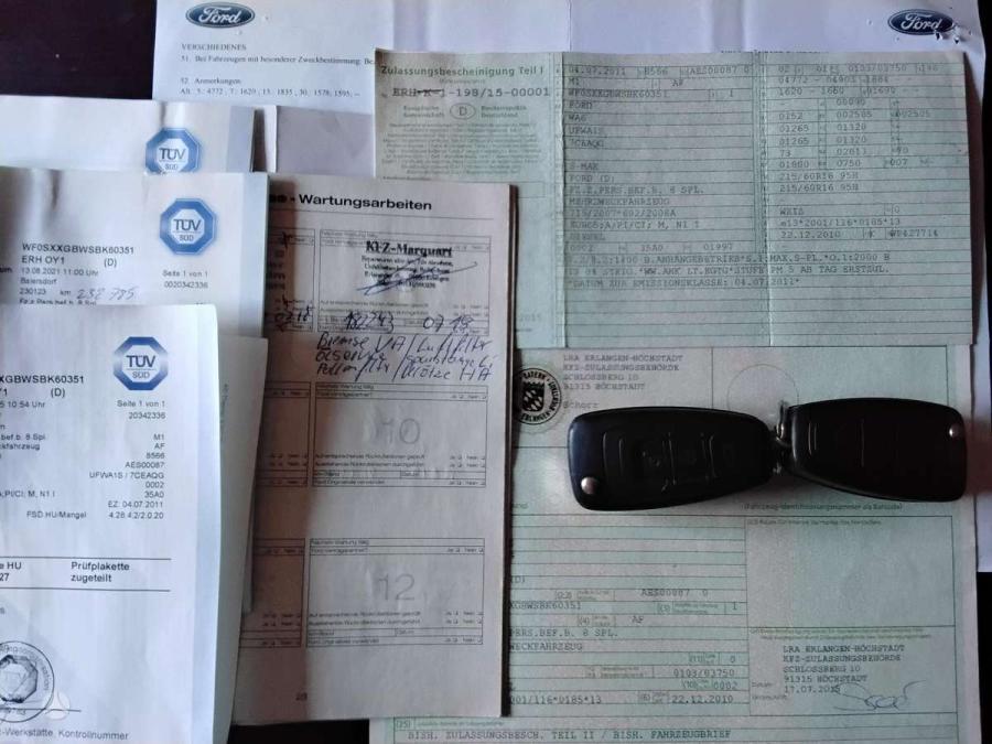 Balts Ford S-Max 2011 Šauļi, ar dzinēja tilpumu 2.00 L un nobraukumu 310 tūkst. km par 3900 €, foto 21 vietnē AUTOMOTO.COM.LV