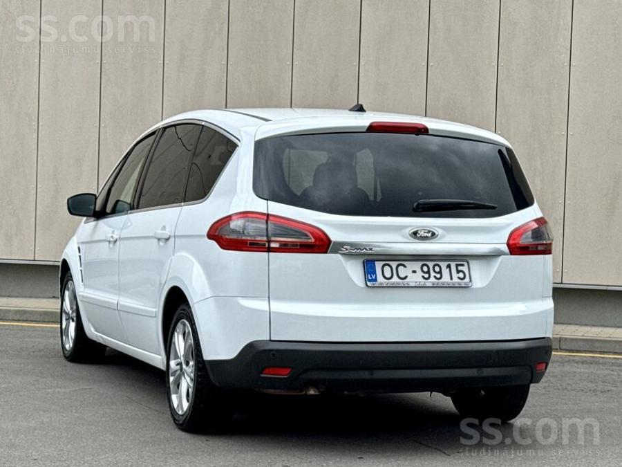 White Ford S-Max 2014 in Riga, with an engine capacity of 2.00 L and mileage of 235 thousand km for 4950 €, photo 8 on AUTOMOTO.COM.LV