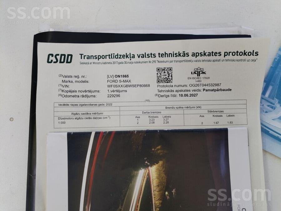 White Ford S-Max 2014 in Riga, with an engine capacity of 2.20 L and mileage of 229 thousand km for 4990 €, photo 30 on AUTOMOTO.COM.LV