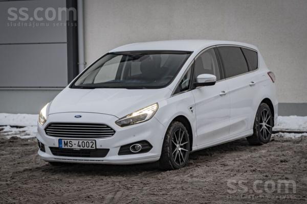 White Ford S-Max 2016 in Riga, with an engine capacity of 2.00 L and mileage of 0 thousand km for 8500 €, photo 1 on AUTOMOTO.COM.LV