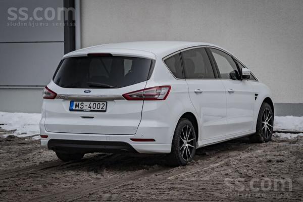 White Ford S-Max 2016 in Riga, with an engine capacity of 2.00 L and mileage of 0 thousand km for 8500 €, photo 4 on AUTOMOTO.COM.LV