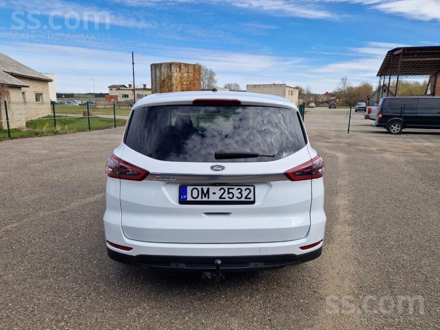 White Ford S-Max 2018 in Valmiera, with an engine capacity of 2.00 L and mileage of 219 thousand km for 7000 €, photo 5 on AUTOMOTO.COM.LV