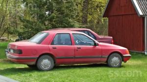 Sarkans Ford Sierra 1991 Tallina, ar dzinēja tilpumu 1.60 L un nobraukumu 180 tūkst. km par 1800 €, foto  vietnē AUTOMOTO.COM.LV