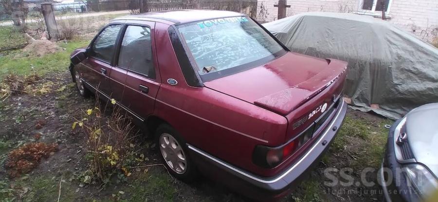 Red Ford Sierra 1992 in Daugavpils, with an engine capacity of 2.00 L and mileage of 89 thousand km for 750 €, photo 4 on AUTOMOTO.COM.LV