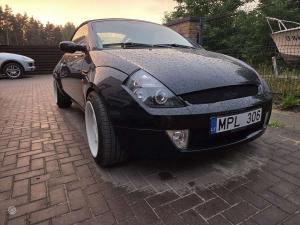 Black Ford Streetka 2003 in Vilnius, with an engine capacity of 1.60 L and mileage of 145 thousand km for 2900 €, photo  on AUTOMOTO.COM.LV