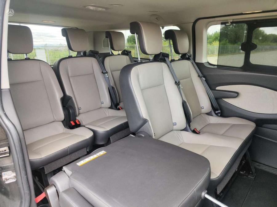 Black Ford Tourneo Custom 2017 in Marijampole, with an engine capacity of 2.00 L and mileage of 312 thousand km for 15600 €, photo 11 on AUTOMOTO.COM.LV