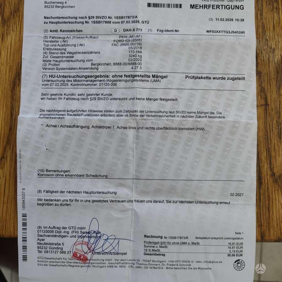 Черный Форд Турнео Кастом 2018 в Утена, объемом двигателя 2.00 л и пробегом 200 тыс. км за 18200 €, фото 38 на AUTOMOTO.COM.LV