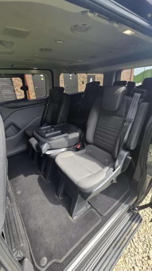 Grey Ford Tourneo Custom 2019 in Klaipeda, with an engine capacity of 2.00 L and mileage of 120 thousand km for 22700 €, photo 8 on AUTOMOTO.COM.LV