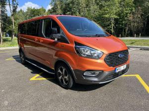 Orange Ford Tourneo Custom 2023 in Vilnius, with an engine capacity of 2.00 L and mileage of 105 thousand km for 33750 €, photo  on AUTOMOTO.COM.LV