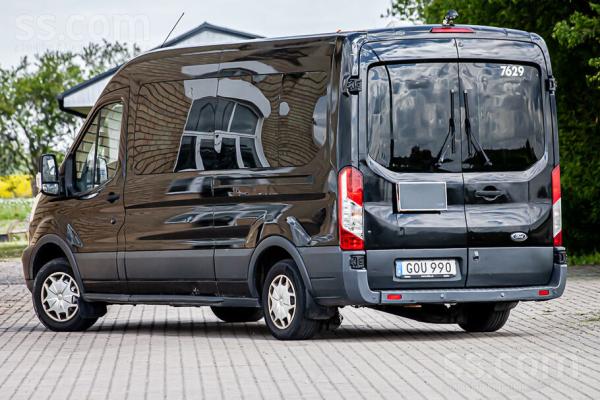 Black Ford Transit 2015 in Tukums, with an engine capacity of 2.00 L and mileage of 0 thousand km for 7990 €, photo 5 on AUTOMOTO.COM.LV