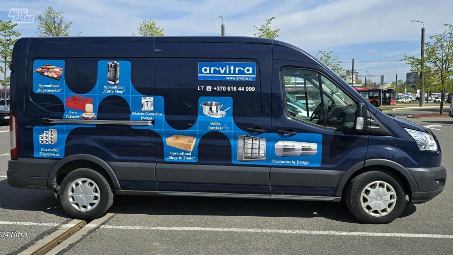 Blue Ford Transit 2017 in Vilnius, with an engine capacity of 2.00 L and mileage of 363 thousand km for 8080 €, photo 4 on AUTOMOTO.COM.LV