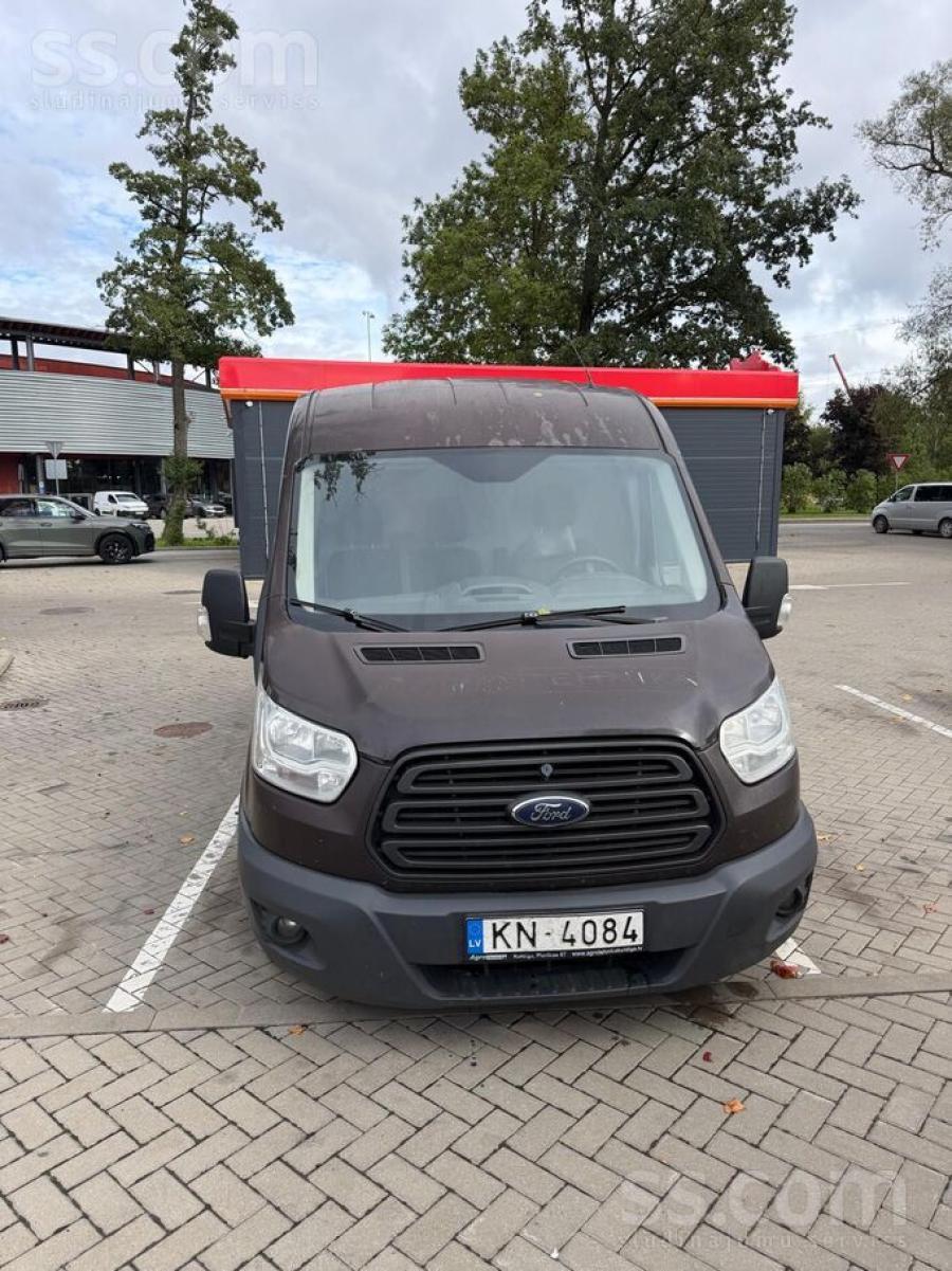 Brown Ford Transit 2015 in Riga, with an engine capacity of 2.20 L and mileage of 258 thousand km for 4840 €, photo 1 on AUTOMOTO.COM.LV
