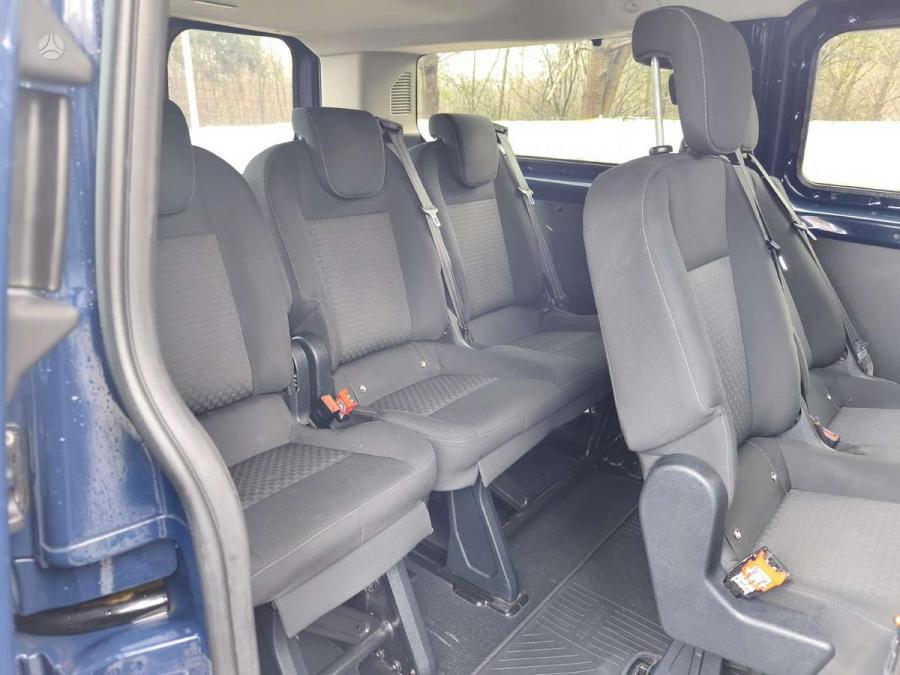 Blue Ford Transit Custom 2019 in Vilnius, with an engine capacity of 2.00 L and mileage of 217 thousand km for 14750 €, photo 18 on AUTOMOTO.COM.LV