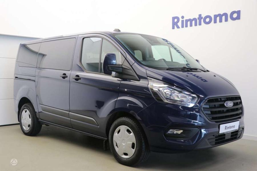 Blue Ford Transit Custom 2021 in Vilnius, with an engine capacity of 2.00 L and mileage of 154 thousand km for 19790 €, photo 1 on AUTOMOTO.COM.LV