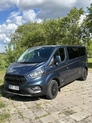 Blue Ford Transit Custom 2022 in Pasvalys, with an engine capacity of 2.00 L and mileage of 1 thousand km for 19500 €, photo  on AUTOMOTO.COM.LV