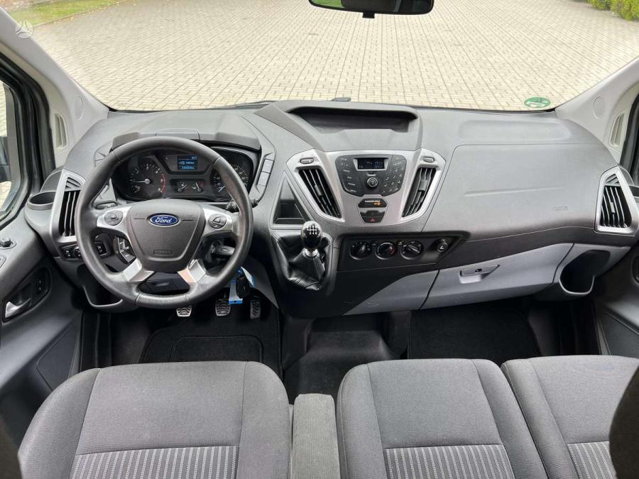 Grey Ford Transit Custom 2016 in Kedainiai, with an engine capacity of 2.20 L and mileage of 230 thousand km for 12800 €, photo 32 on AUTOMOTO.COM.LV