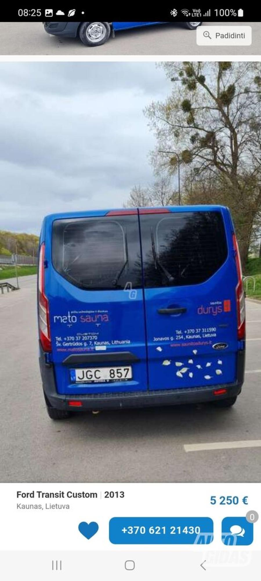 Ford Transit Custom 2013 Klaipėda, ar dzinēja tilpumu 2.20 L un nobraukumu 336 tūkst. km par 7250 €, foto 3 vietnē AUTOMOTO.COM.LV