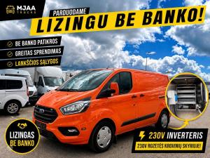 Orange Ford Transit Custom 2019 in Vilnius, with an engine capacity of 2.00 L and mileage of 141 thousand km for 14900 €, photo  on AUTOMOTO.COM.LV