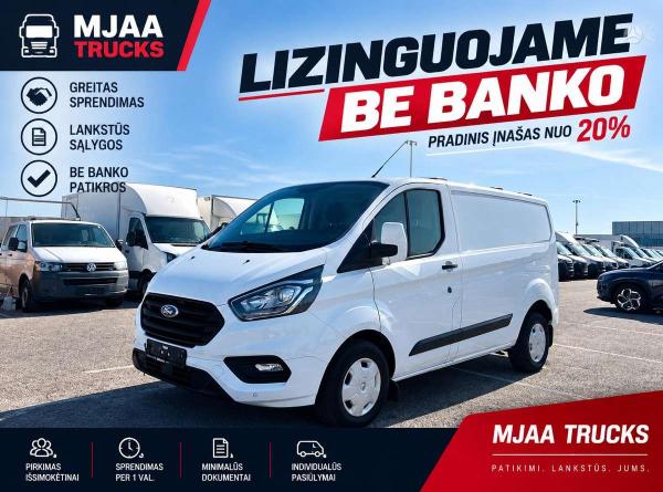 Ford Transit Custom 2020 in Vilnius on AUTOMOTO.COM.LV White Ford Transit Custom 2020 in Vilnius, with an engine capacity of 2.00 L and mileage of 89 thousand km for 14900 €, photo 1 on AUTOMOTO.COM.LV