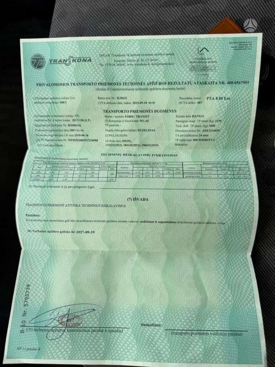 Pelēks Ford Transit 2007 Kėdainiai, ar dzinēja tilpumu 2.20 L un nobraukumu 272 tūkst. km par 2600 €, foto 14 vietnē AUTOMOTO.COM.LV