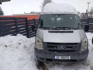 Grey Ford Transit 2008 in Jurbarkas, with an engine capacity of 2.20 L and mileage of 153 thousand km for 4999 €, photo 2 on AUTOMOTO.COM.LV