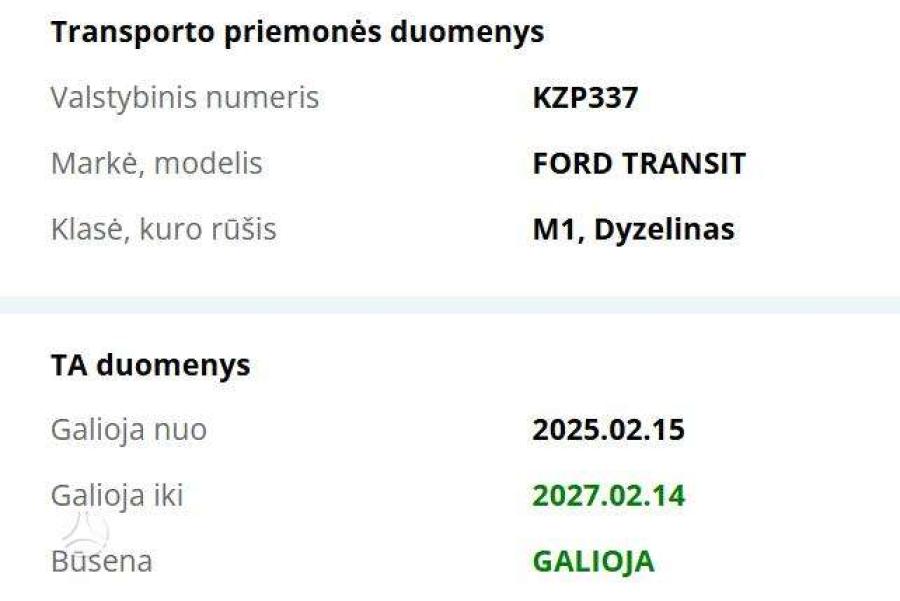 Pelēks Ford Transit 2010 Trakai, ar dzinēja tilpumu 2.20 L un nobraukumu 275 tūkst. km par 2000 €, foto 18 vietnē AUTOMOTO.COM.LV