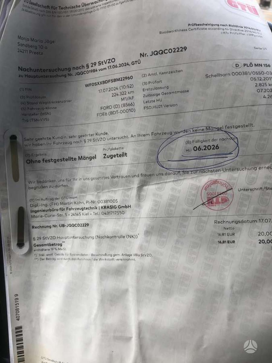 Серый Форд Транзит 2011 в Каунас, объемом двигателя 2.20 л и пробегом 246 тыс. км за 6650 €, фото 8 на AUTOMOTO.COM.LV