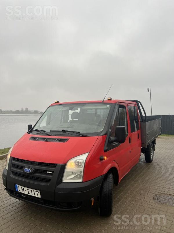 Red Ford Transit 2007 in Liepaja, with an engine capacity of 2.40 L and mileage of 240 thousand km for 4900 €, photo 1 on AUTOMOTO.COM.LV