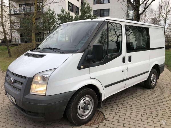 White Ford Transit 2012 in Kaunas, with an engine capacity of 2.20 L and mileage of 206 thousand km for 4900 €, photo 4 on AUTOMOTO.COM.LV