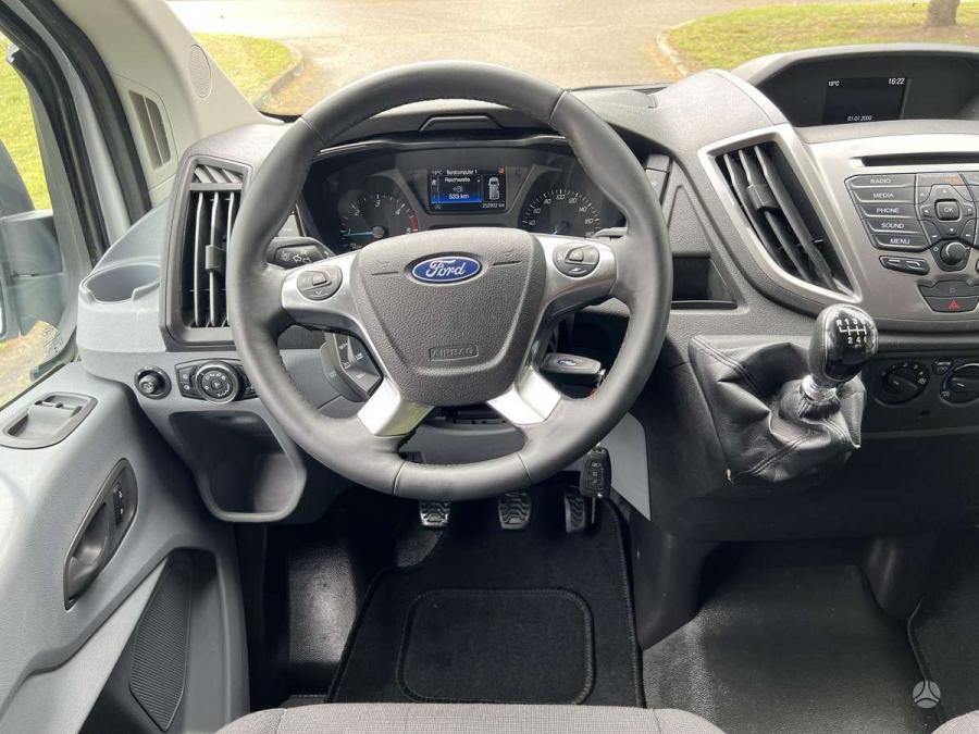 White Ford Transit 2018 in Kedainiai, with an engine capacity of 2.00 L and mileage of 253 thousand km for 9900 €, photo 30 on AUTOMOTO.COM.LV