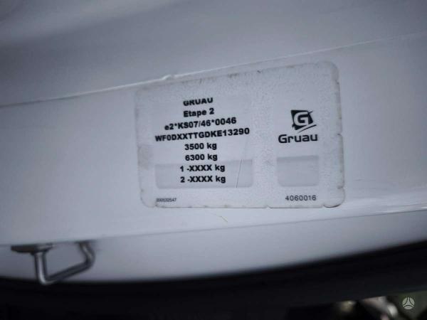 White Ford Transit 2019 in Taurage, with an engine capacity of 2.00 L and mileage of 146 thousand km for 12900 €, photo 10 on AUTOMOTO.COM.LV