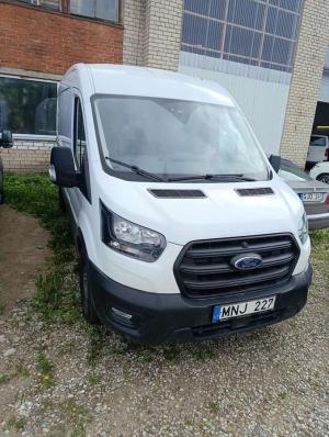 Balts Ford Transit 2023 Utena, ar dzinēja tilpumu 2.00 L un nobraukumu 80 tūkst. km par 8591 €, foto  vietnē AUTOMOTO.COM.LV