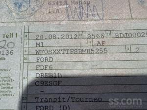 Balts Ford Transit 2012 Jūrmala, ar dzinēja tilpumu 2.20 L un nobraukumu 0 tūkst. km par 5790 €, foto 24 vietnē AUTOMOTO.COM.LV