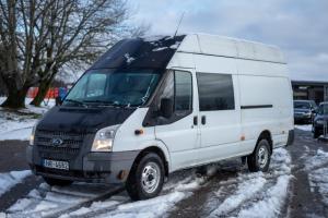 White Ford Transit 2013 in Riga, with an engine capacity of 2.20 L and mileage of 307 thousand km for 5500 €, photo 3 on AUTOMOTO.COM.LV