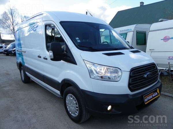 White Ford Transit 2015 in Valka, with an engine capacity of 2.20 L and mileage of 235 thousand km for 7999 €, photo 1 on AUTOMOTO.COM.LV