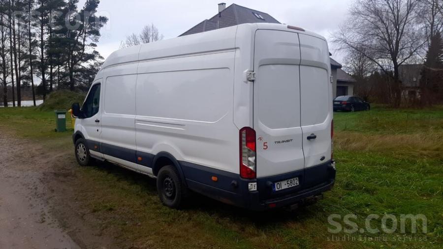 White Ford Transit 2018 in Riga, with an engine capacity of 2.00 L and mileage of 315 thousand km for 9200 €, photo 3 on AUTOMOTO.COM.LV