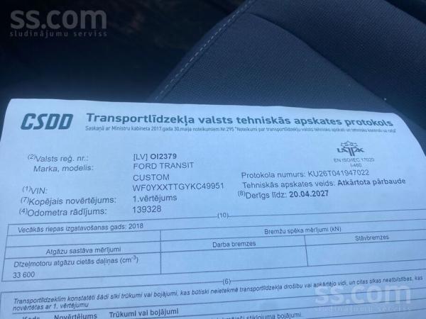 Белый Форд Транзит 2019 в Кулдига, объемом двигателя 2.00 л и пробегом 139 тыс. км за 13900 €, фото 9 на AUTOMOTO.COM.LV
