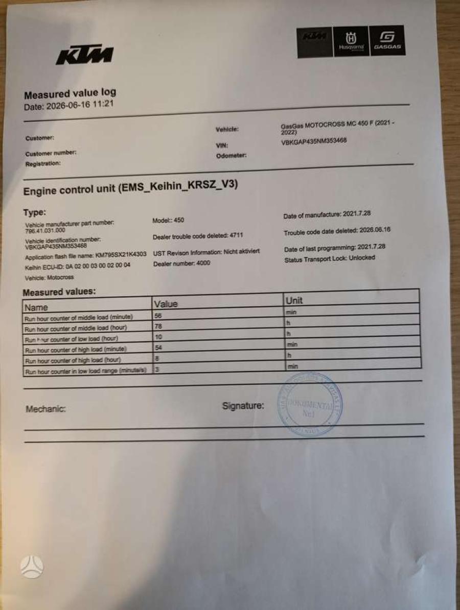 Gas Gas MC 2021 Vievis, ar dzinēja tilpumu 0.45 L un nobraukumu 98 tūkst. km par 4400 €, foto 20 vietnē AUTOMOTO.COM.LV