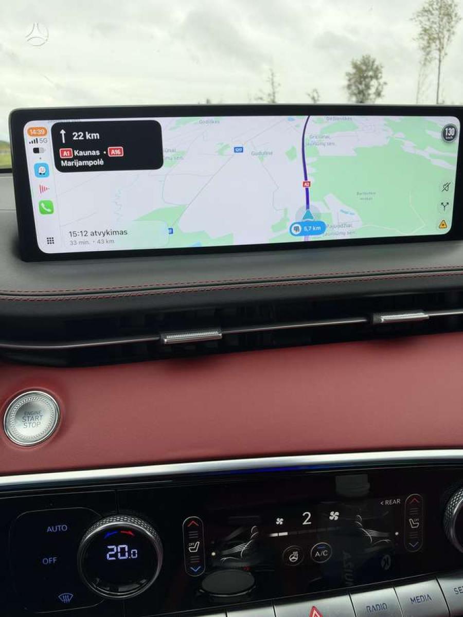 Red Genesis GV70 2023 in Vilnius, with an engine capacity of 3.50 L and mileage of 50 thousand km for 34400 €, photo 9 on AUTOMOTO.COM.LV