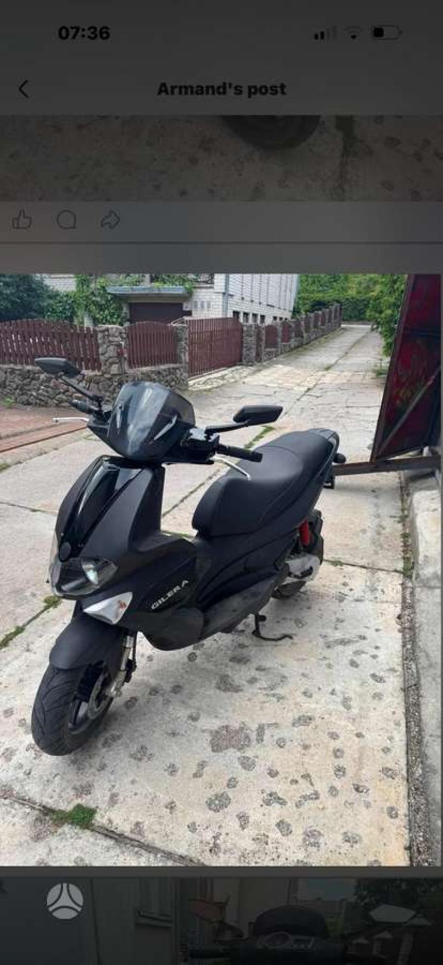 Gilera Runner 2011 Kauņa, ar dzinēja tilpumu 70.00 L un nobraukumu 7 tūkst. km par 950 €, foto 3 vietnē AUTOMOTO.COM.LV