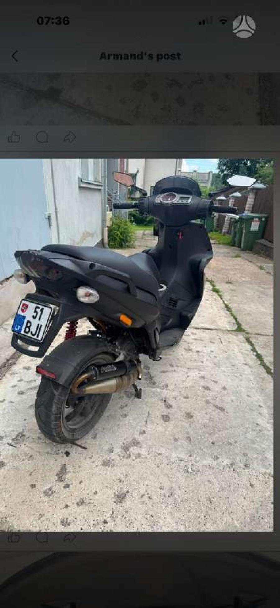 Gilera Runner 2011 Kauņa, ar dzinēja tilpumu 70.00 L un nobraukumu 7 tūkst. km par 950 €, foto 4 vietnē AUTOMOTO.COM.LV